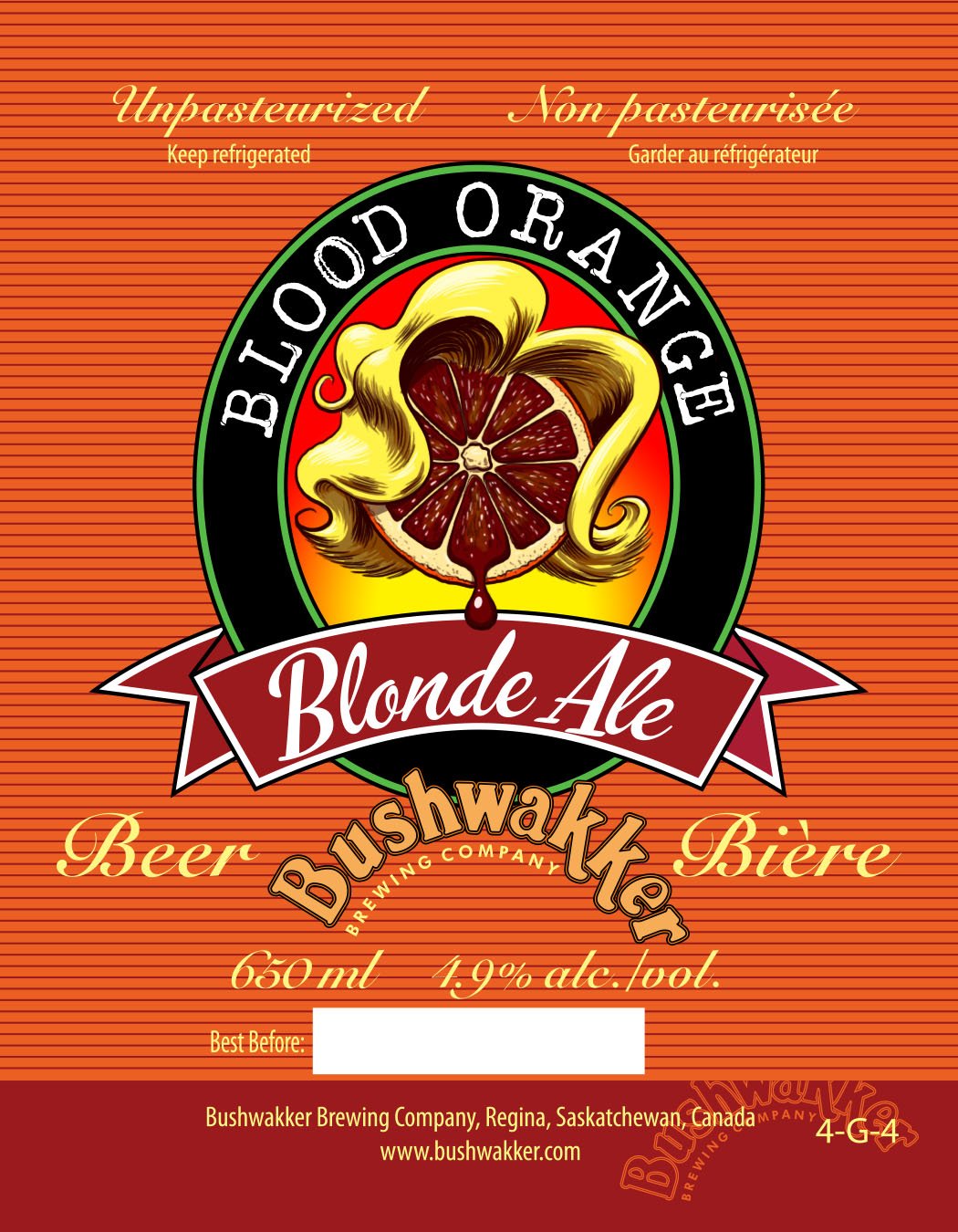 Blood Orange Blonde Ale « Bushwakker Brewpub Regina